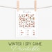 Winter I Spy Printable, Kids Activity, Two Game Sheets, Winter Game ...