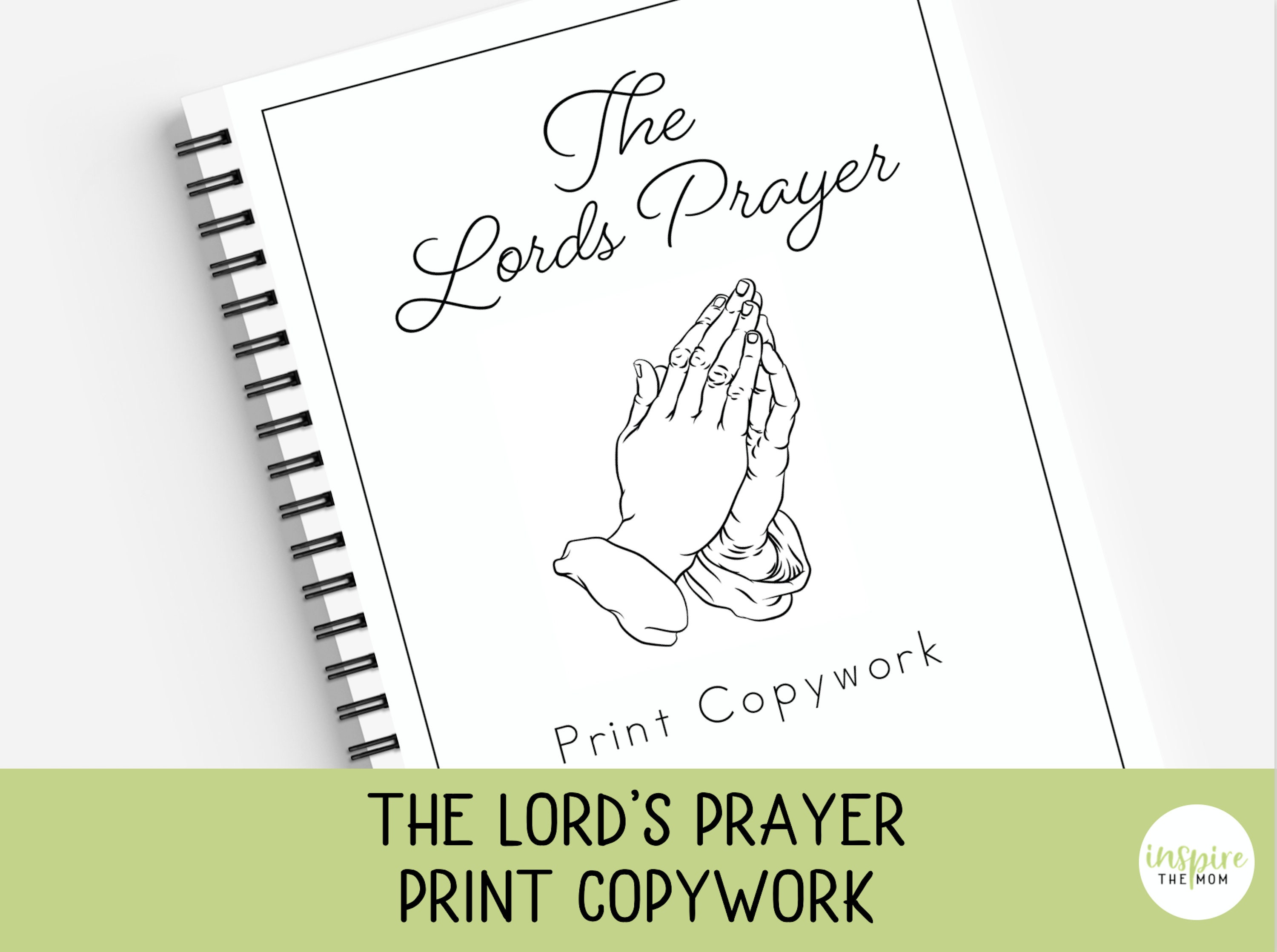 The Lord's Prayer Print Copywork, Homeschool Printable, Print ...