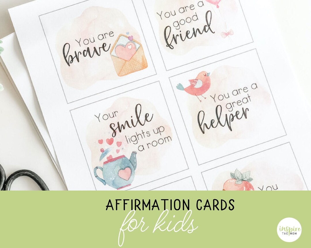 Affirmation Cards for Kids, Valentines Day, Affirmation Posters ...