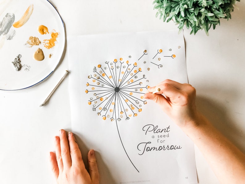 Dandelion Craft Template, Dandelion Wish, Preschool Craft, Montessori ...