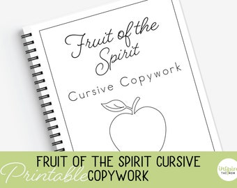 Fruit of the Spirit Print Copywork, Homeschool Printable, Print ...