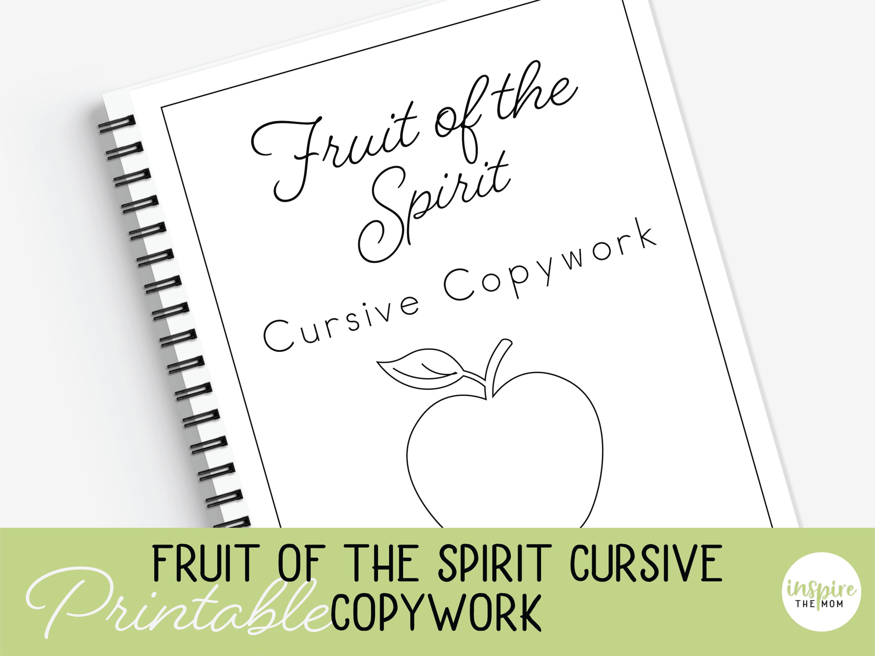 Fruit of the Spirit Cursive Copywork Homeschool Printable - Etsy
