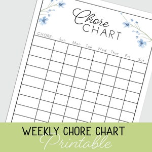 Weekly Chore Chart, Kids Chore Chart, Tracking Sheets, Homeschool Forms ...