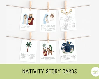 Nativity Christmas Flash Cards Montessori Three (Download Now) - Etsy
