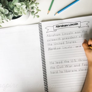 U.S. Presidents Print Copywork, Homeschool Printable, Classical and ...