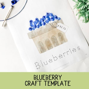 Blueberry Craft Template, Fingerprint Craft, Preschool Craft ...