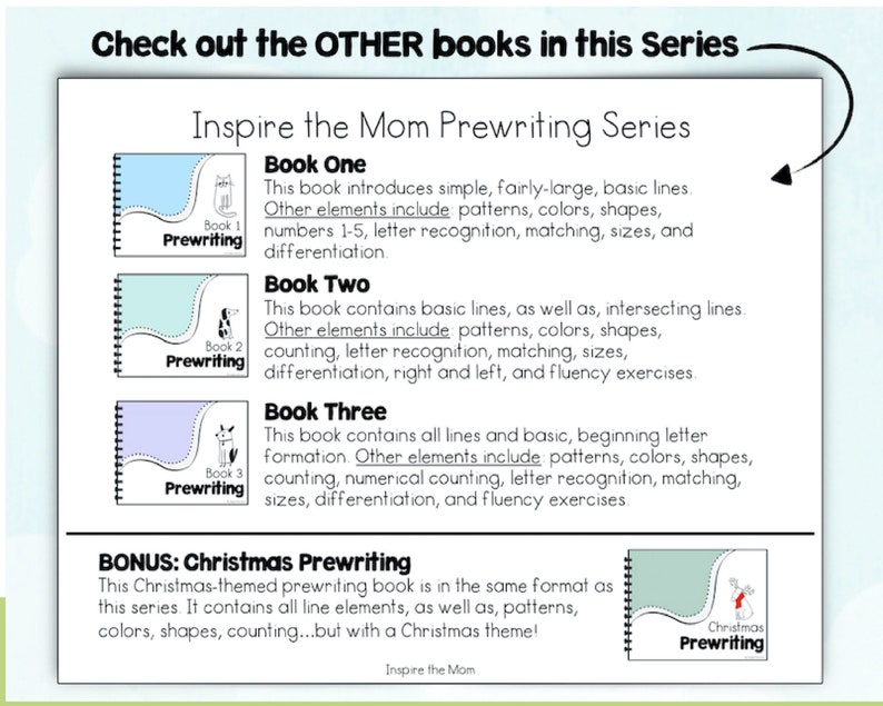 Preschool Prewriting Book 3 | Fine Motor Tracing Worksheets for Early ...
