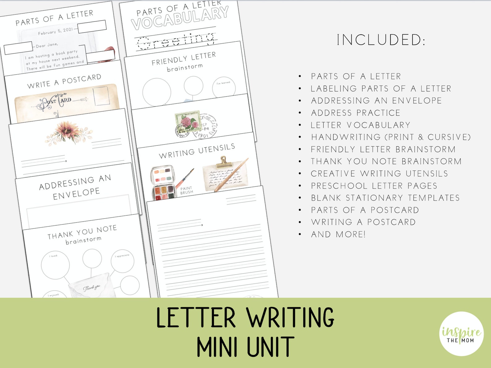 Letter Writing Mini Unit Letter Writing Activities Language - Etsy