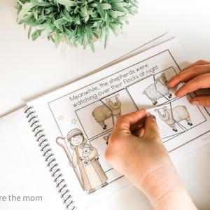 Nativity Busy Book Printable, Half-page Interactive Nativity Story ...