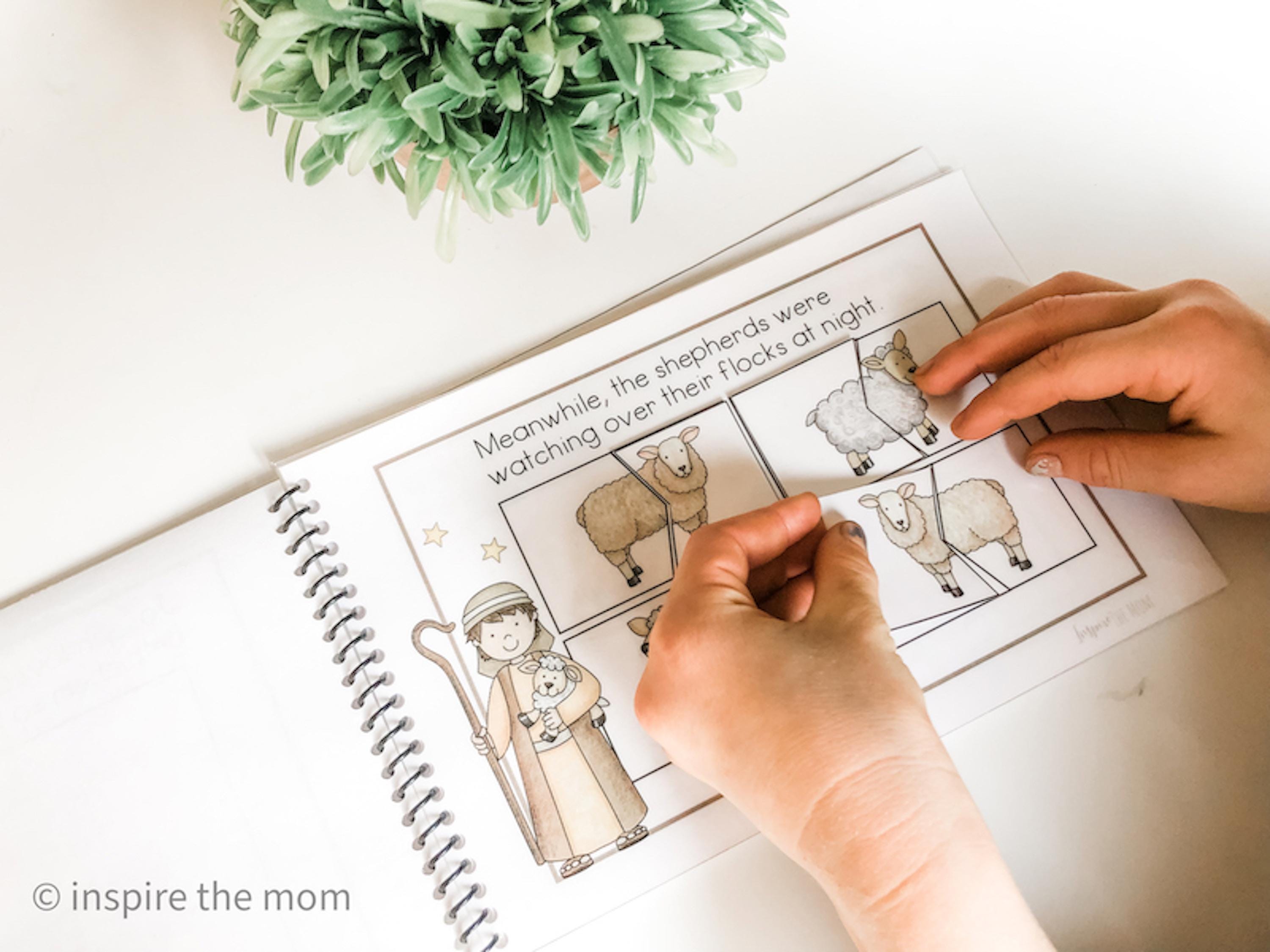 Nativity Busy Book Printable, Half-page Interactive Nativity Story ...