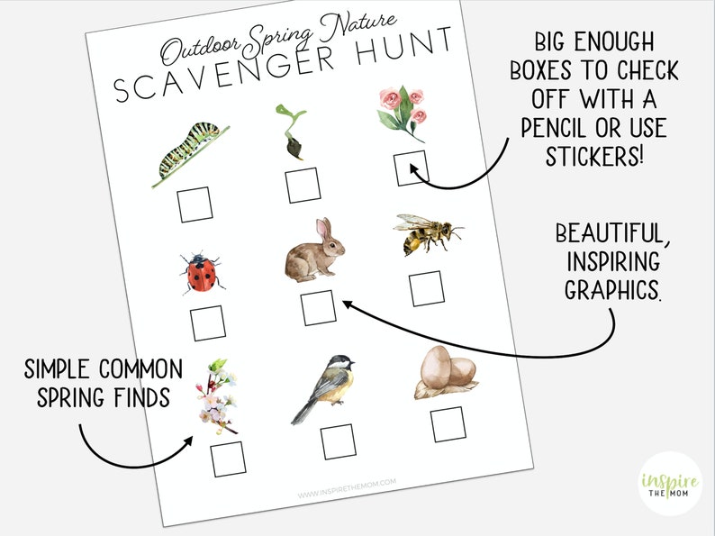 Seasons Nature Scavenger Hunts BUNDLE for Prek-2nd Grade - Etsy