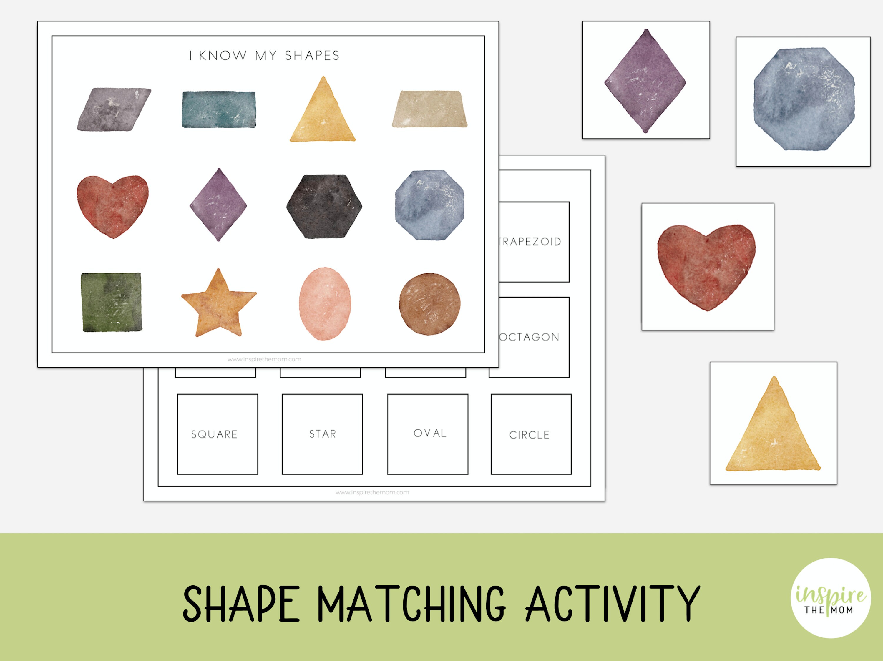 Shape Matching Activity, Preschool Activity, Preschool Shapes, Home ...