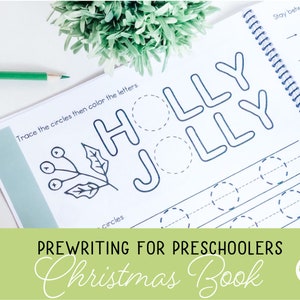 Christmas Preschool Prewriting Book, Christmas Prewriting Activities ...