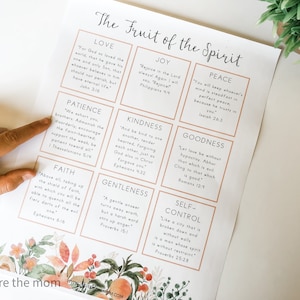 Fruit of the Spirit Printable Matching Game, Galatians 5 Activity ...