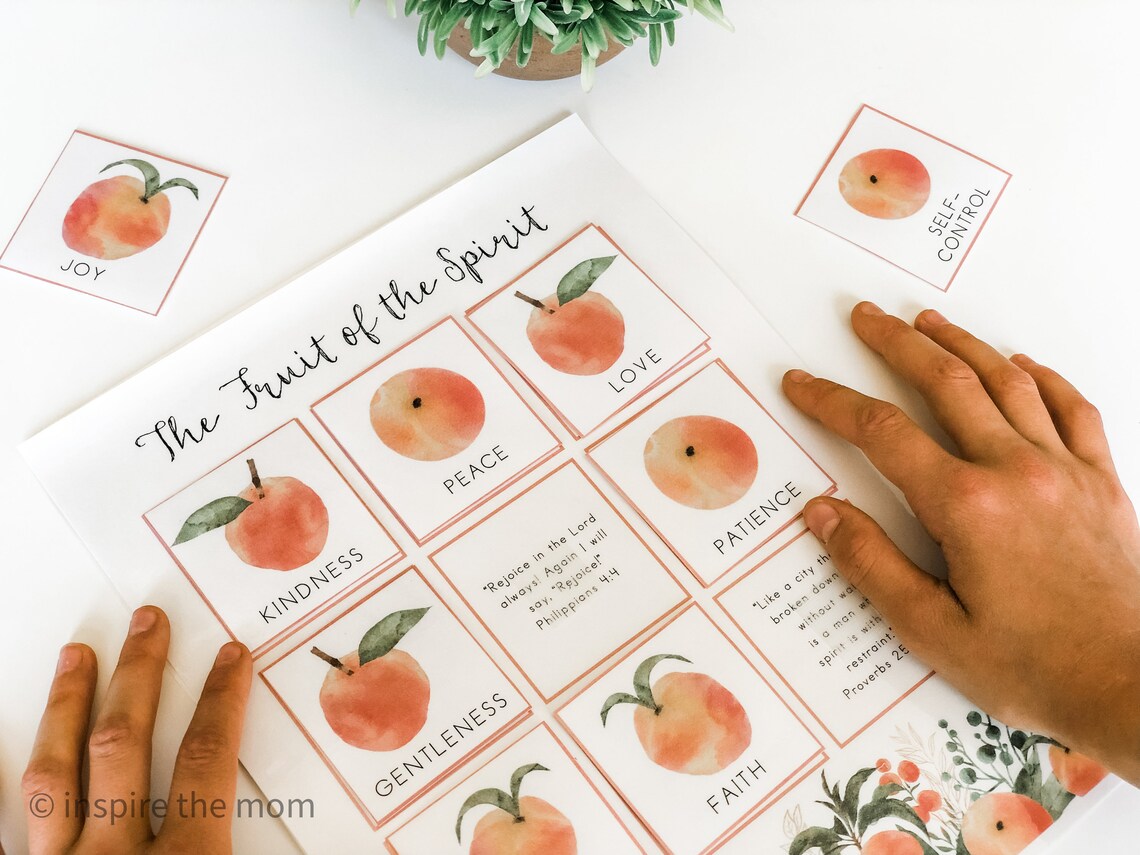 Fruit of the Spirit Printable Matching Game, Galatians 5 Activity ...