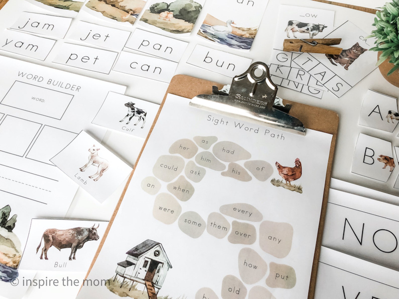 Farm Animal Unit BUNDLE Nature Study Math Language Arts - Etsy