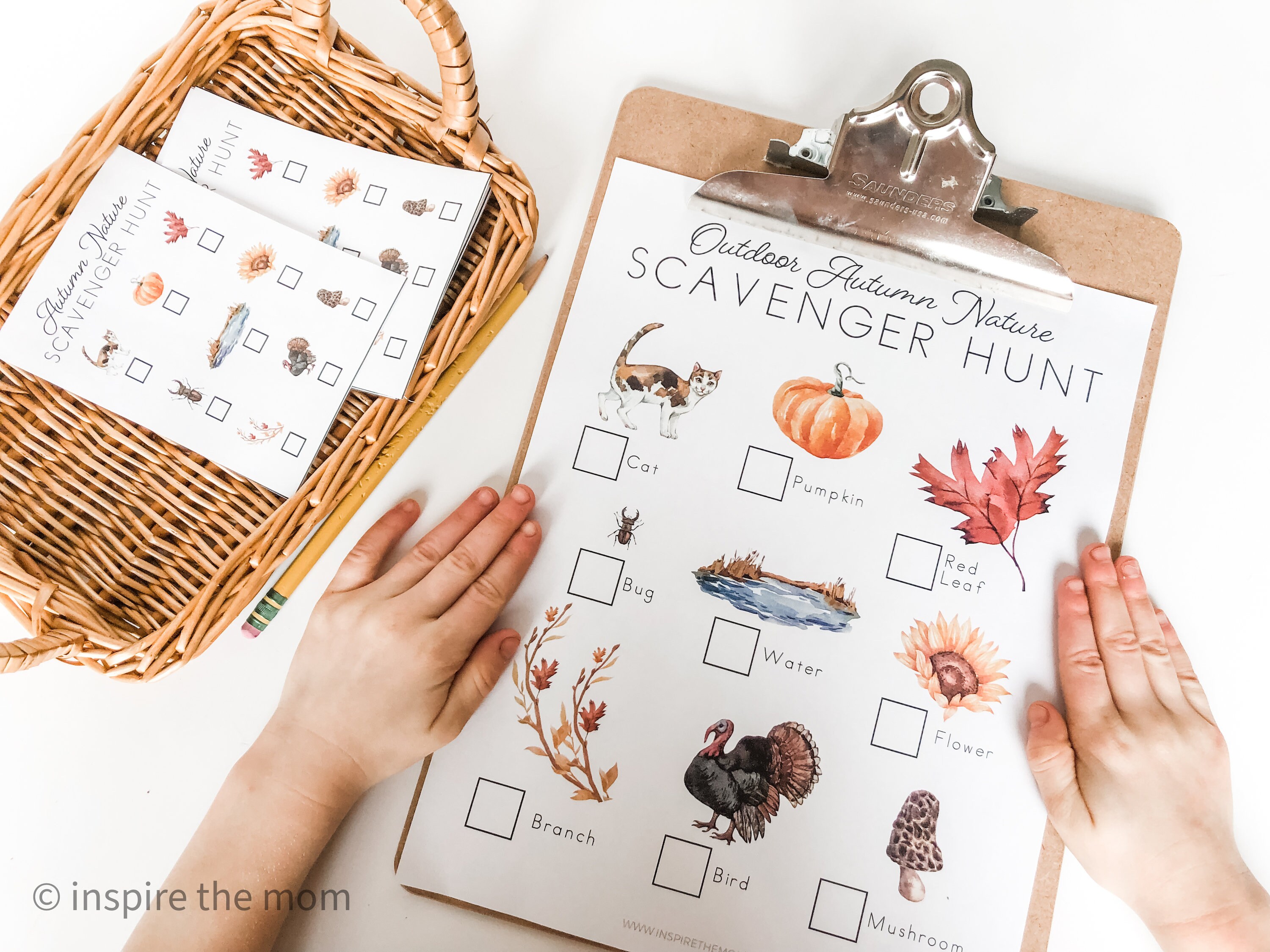Autumn Nature Scavenger Hunt, for Prek-2nd Grade, Nature Study, Fall ...