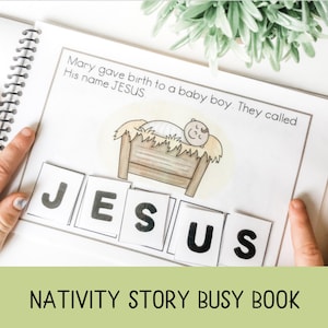 Nativity Busy Book Printable, Half-page Interactive Nativity Story ...
