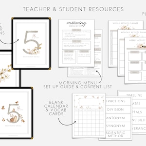 Fifth Grade Morning Menu Pages | No Prep Morning Work | Morning Time ...