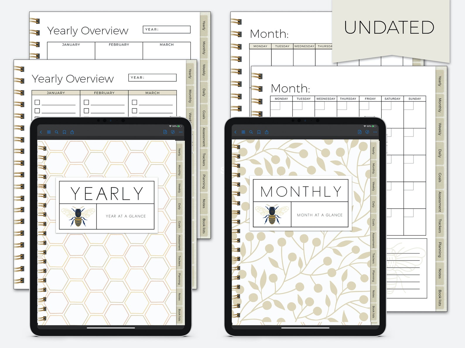 Honey and Lemon Homeschool Digital Planner, Undated Digital Planner ...