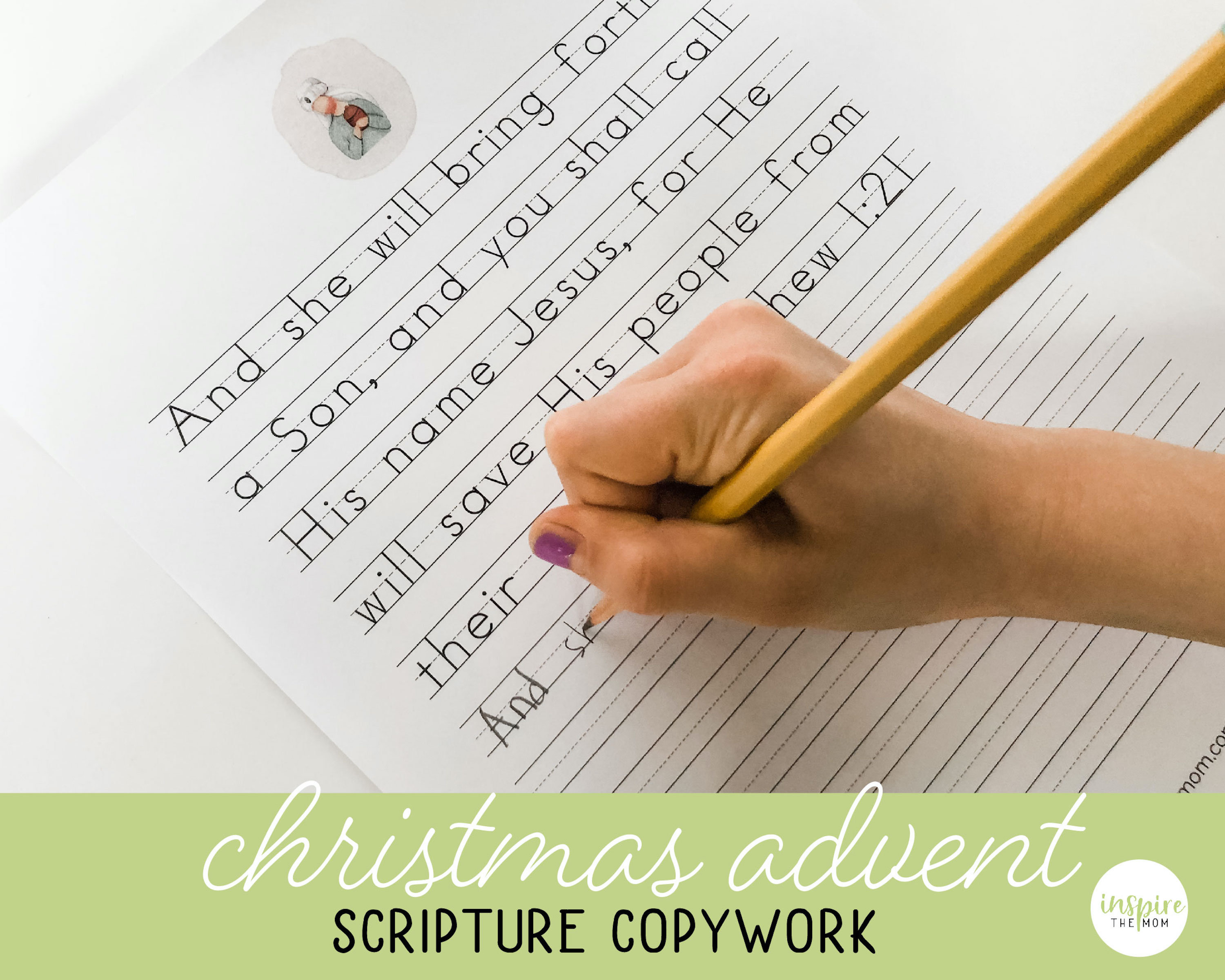Christmas Advent Scripture Copywork, Print and Cursive Christmas ...