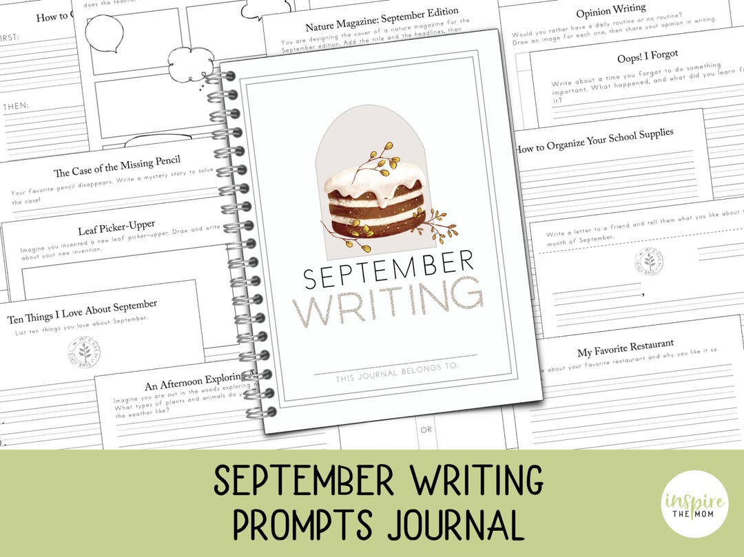 September Writing Prompt Journal for Grades 2-5 | Printable Creative ...