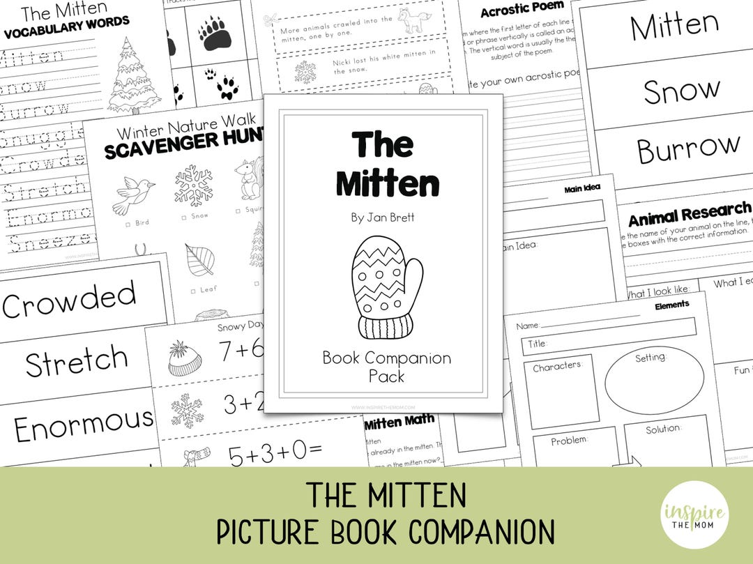 The Mitten Book Companion | Reading Comprehension Activities | Winter ...