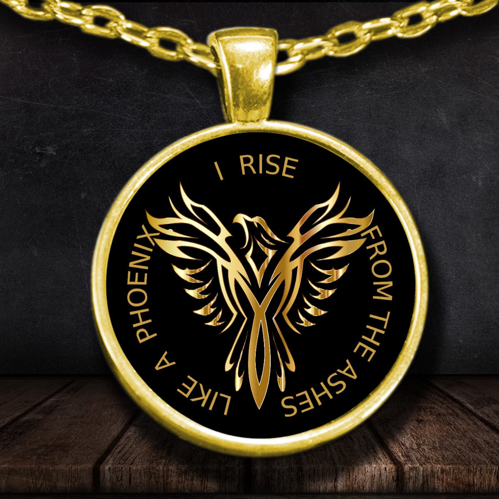 Phoenix bird necklace pendant jewelry gifts rising Gold | Etsy