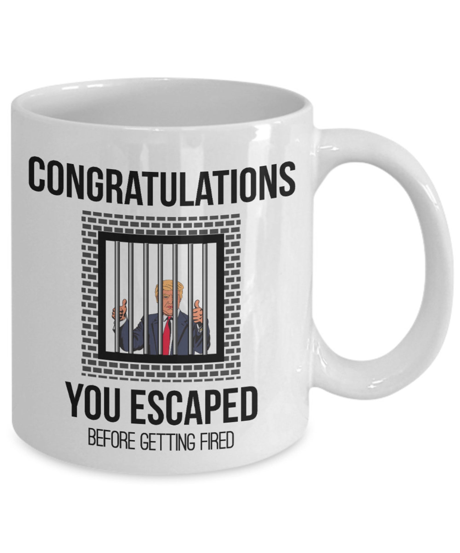 Congratulations You Escaped Coworker Leaving Trump Coffee Mug - Etsy
