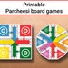 Printable Parcheesi Board Game Template SVG Board Game Printable Cut ...