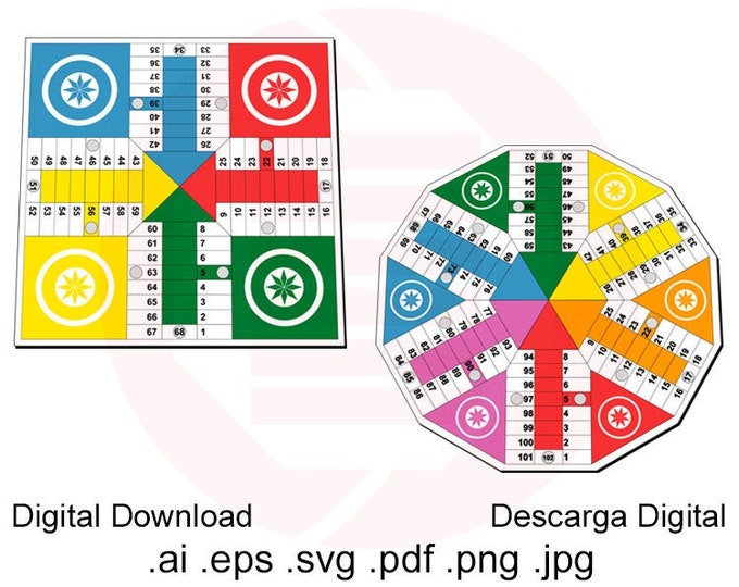 Printable Parcheesi Board Game Template SVG Board Game - Etsy