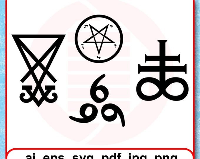 Leviathan Cross Svg, Sulfur Sign Svg, Satan Cross, Occult, Satanic ...
