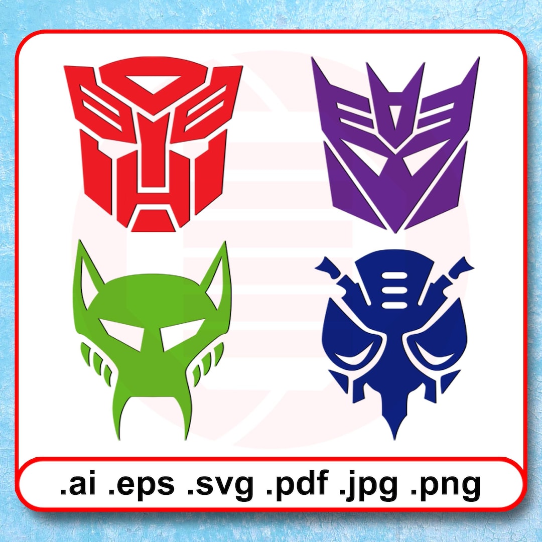 Transformers Symbols Vector SVG Clipart Decal Cricut Cut File Autobot ...