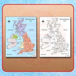 Printable United Kingdom Map Great Britain UK Political Map UK Travel ...