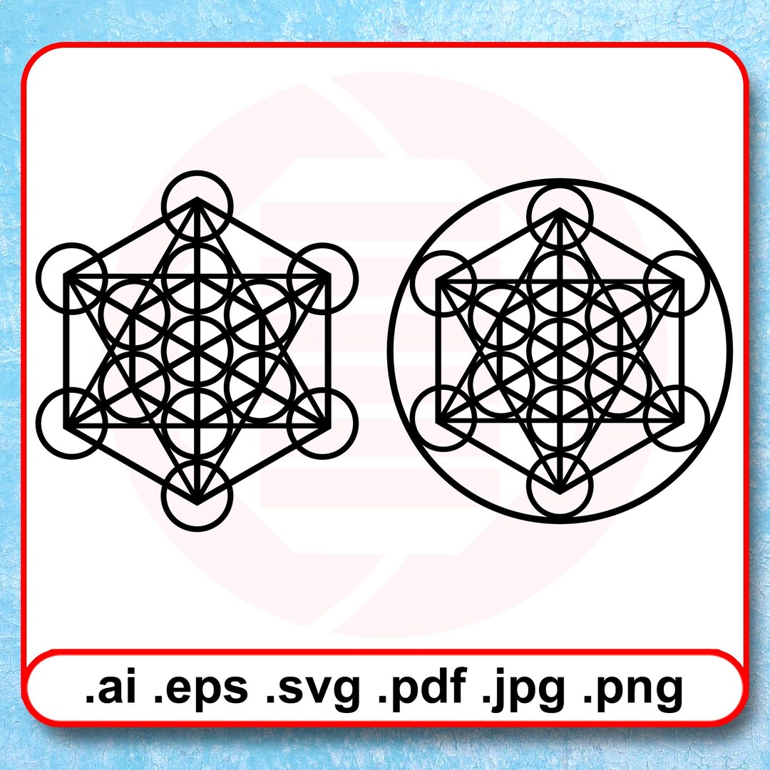 Metatron Cube SVG Cut Files Sacred Geometry Crystal Grid Template ...