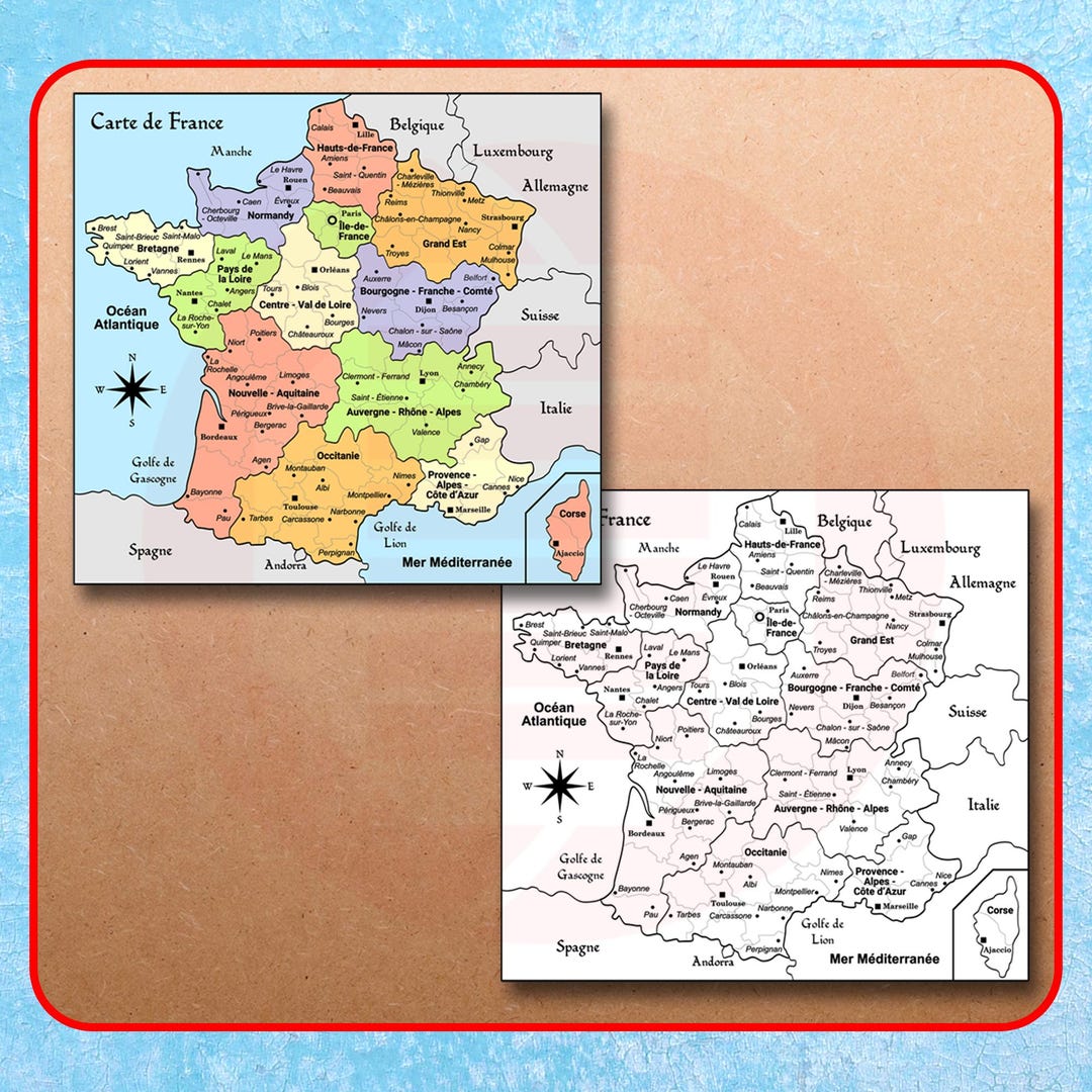 Printable France Map France Travel Map Plans France Political Map Home ...