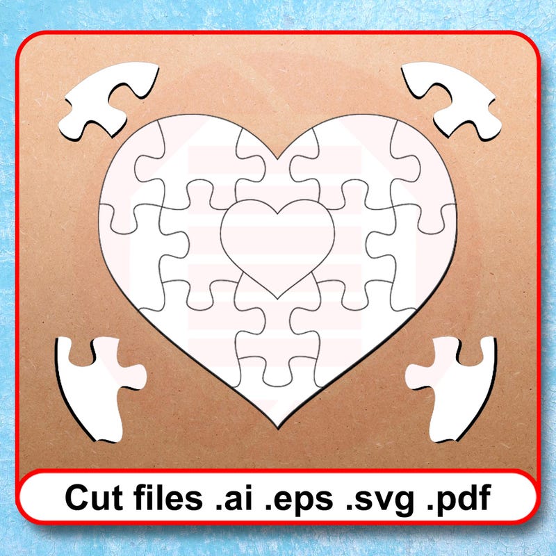 Heart Puzzle - Etsy