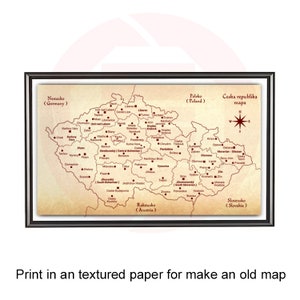 Printable Czech Republic Map: Travel & School Decor (digital Download ...