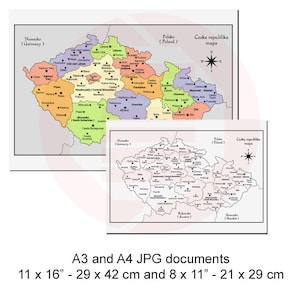 Printable Czech Republic Map: Travel & School Decor (digital Download ...
