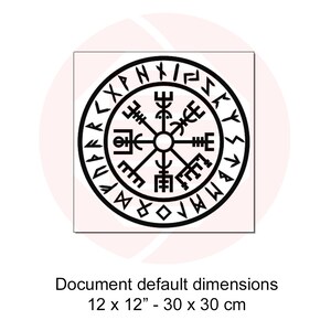 Vegvisir Viking Compass SVG Cut Files Vegvisir Tattoo Decal Wall Art ...