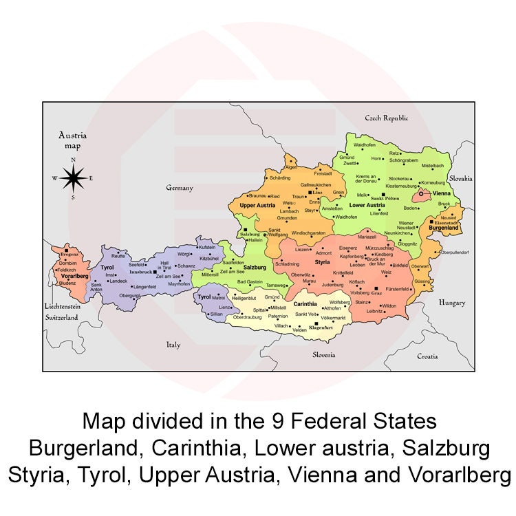 Austria Political Map