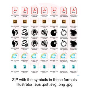 Anime SVG Vector Decal 7 Deadly Sins Symbols Cosplay Tattoo Vector ...