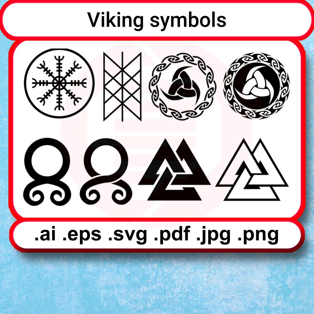Viking Symbols SVG Viking Home Decor Viking Vectors Viking Wall Art ...