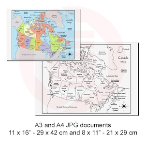 Printable Canada Map Canada Political Map Canada Travel Map Canada ...
