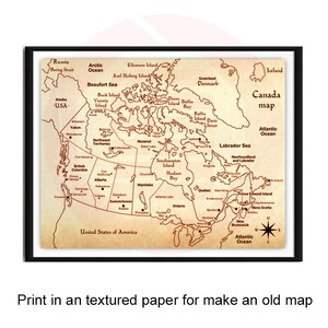 Printable Canada Map Canada Political Map Canada Travel Map Canada ...