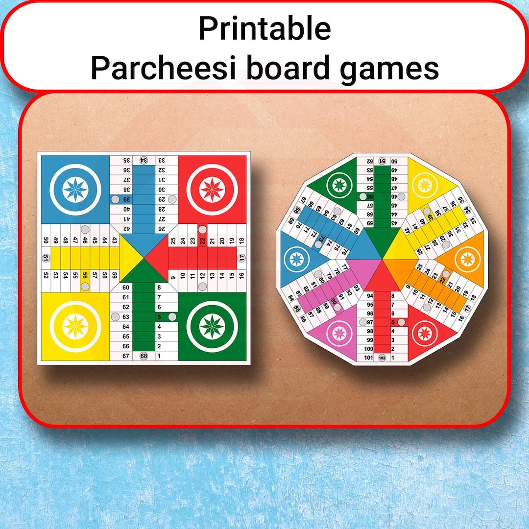 Printable Parcheesi Board Game Template SVG Board Game Printable Cut ...