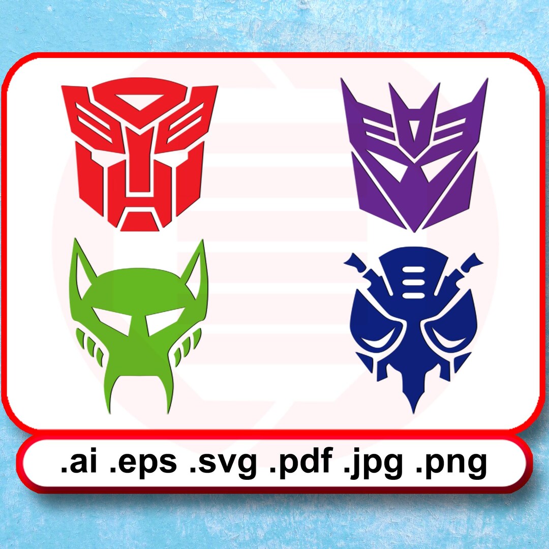 Transformers Symbols SVG Clipart Vector Cricut Cut File Autobot Maximal ...