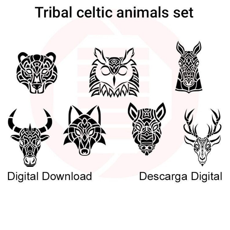 Tribal Celtic Animal SVG Cricut Cut Files Wall Art Vector - Etsy