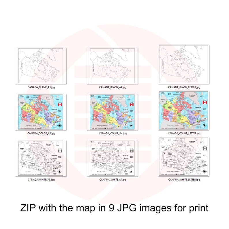 Canada Political Map Print Provinces and Cities Travel Plans School ...