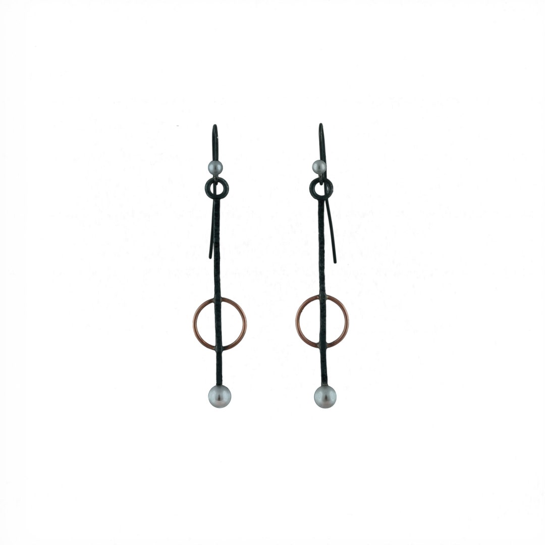 Line Segments I Earrings - Rose Gold - Etsy